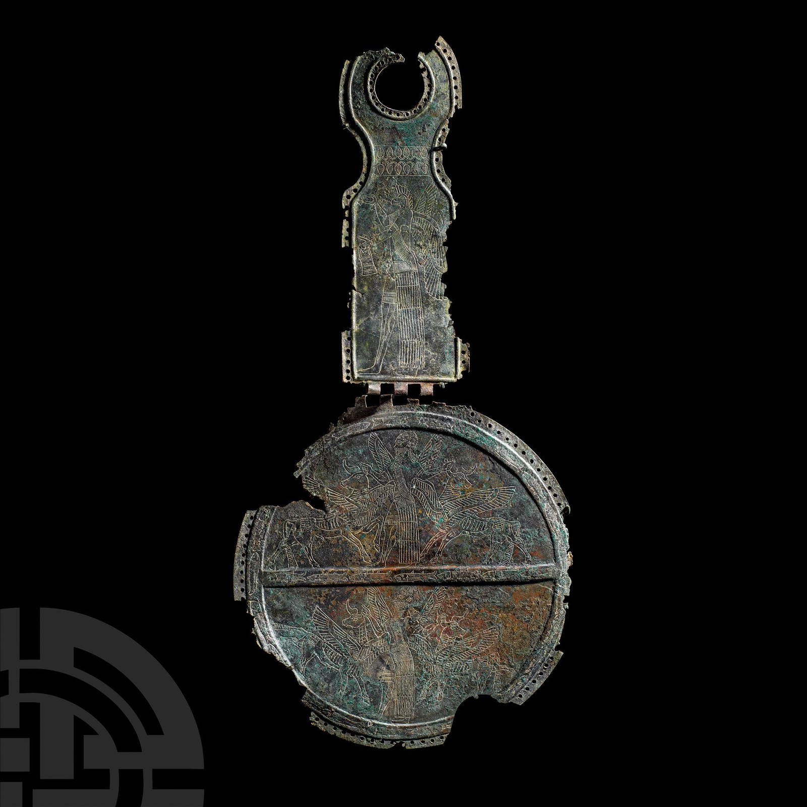 Neo-assyrian Bronze Horse Trapping With Eagle-headed God Nisroch And ...