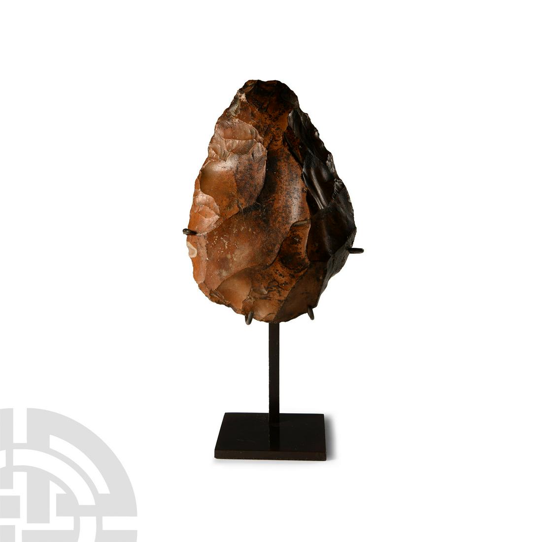 Stone Age Knapped Flint Hand Axe Auction