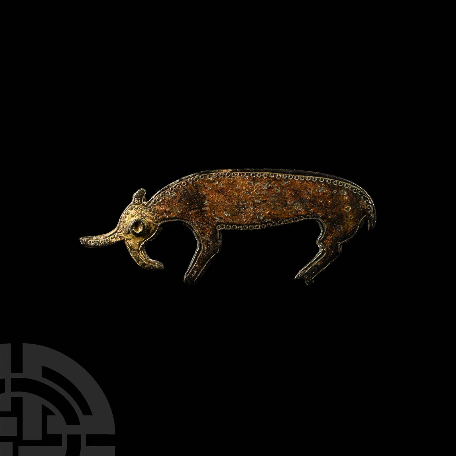 Anglo-saxon Bronze Mythical Beast Shield Mount Auction