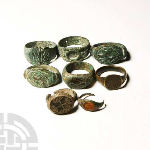 Roman To Byzantine Bronze Ring Collection