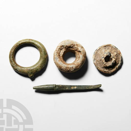 Roman Bronze And Lead Artefact Group