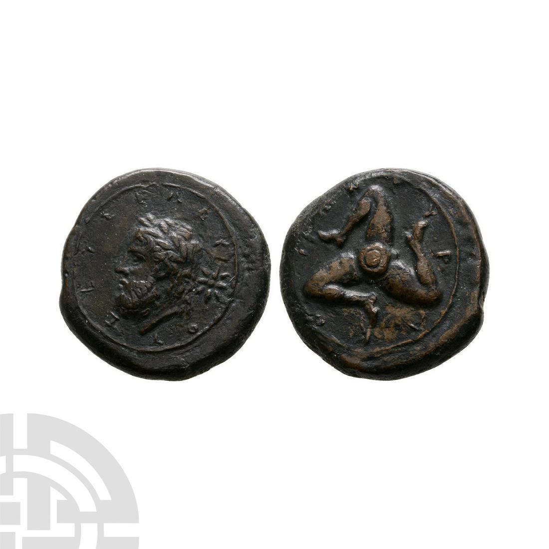 Ancient Greek Coins - Sicily - Syracuse - Timoleon - Ae Litra Auction