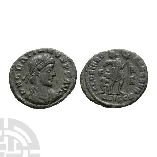 Ancient Roman Imperial Coins Gratian Emperor And Captive Bronze