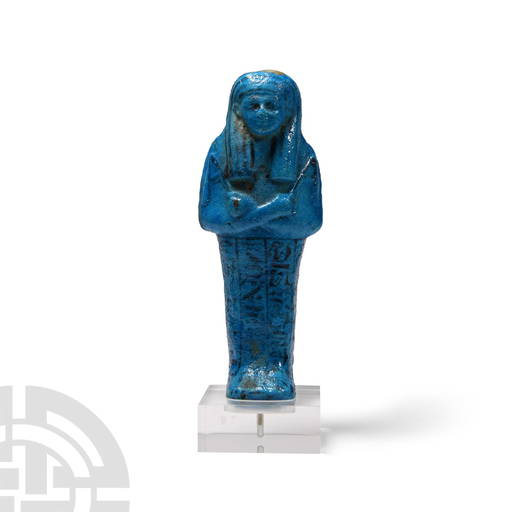 Egyptian Blue Faience Shabti For Nesitanebisheru