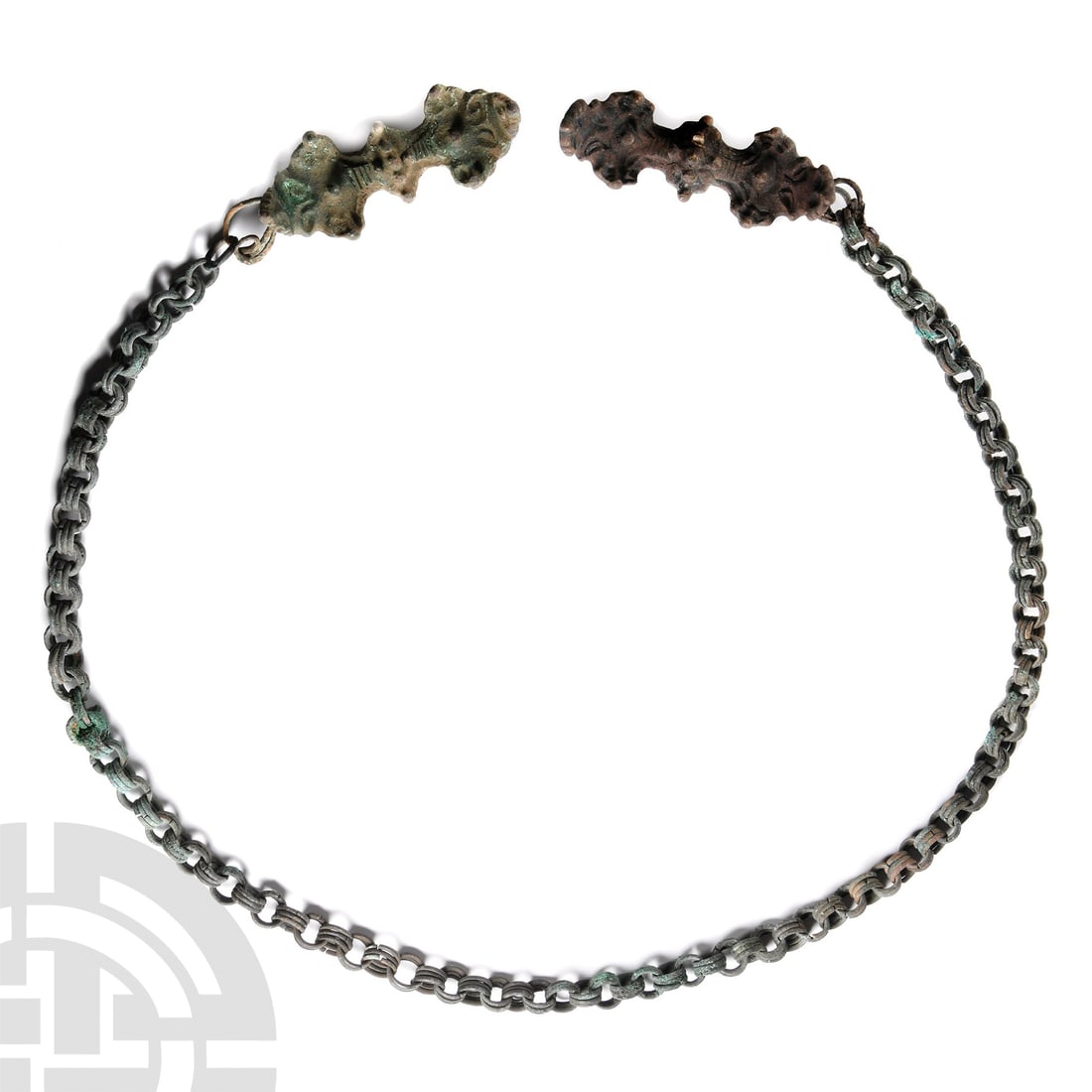 Viking Age Bronze Chained Equal-arm Brooch Set Auction