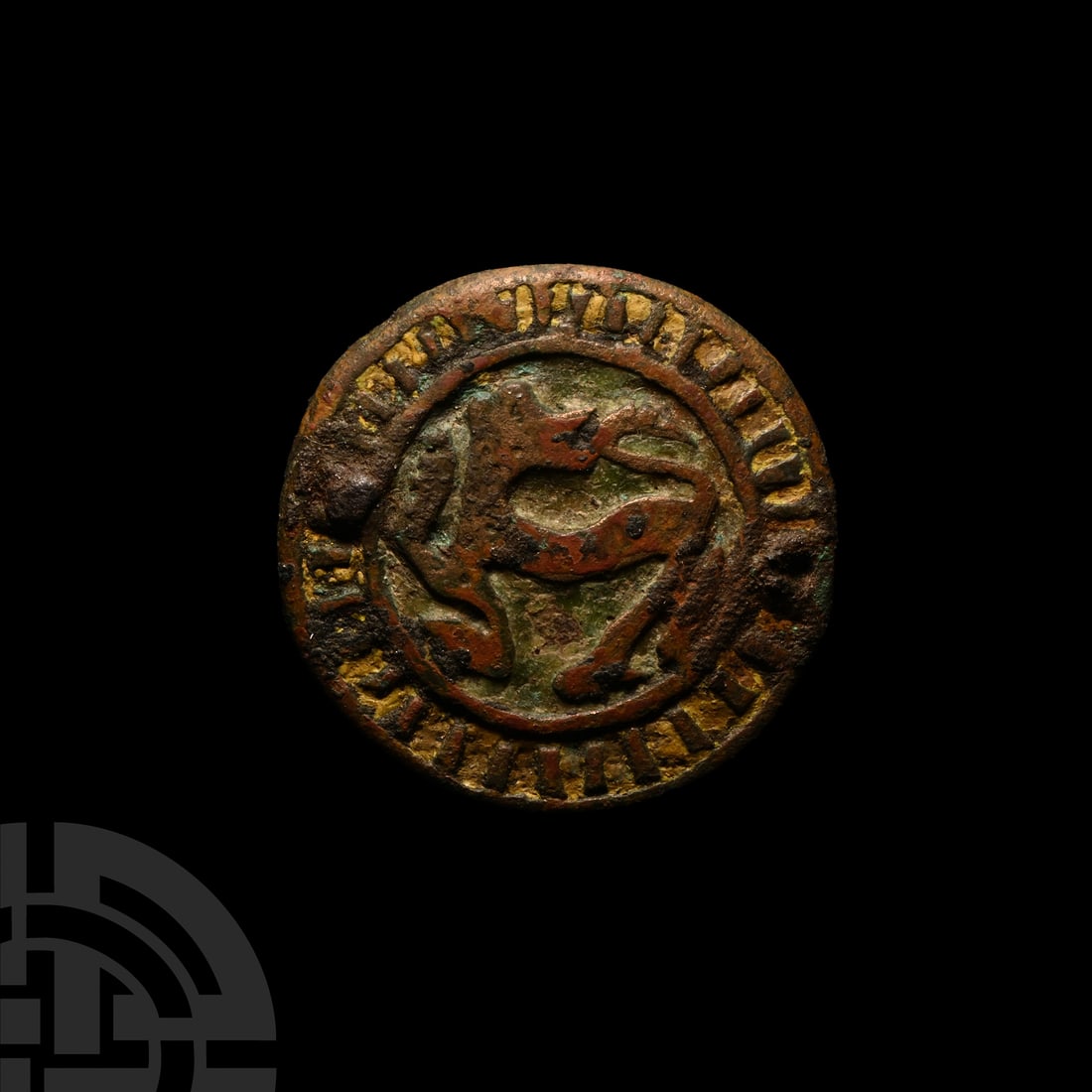 Medieval Knight's Bronze Enamelled Heraldic Horse Roundel With Lion ...