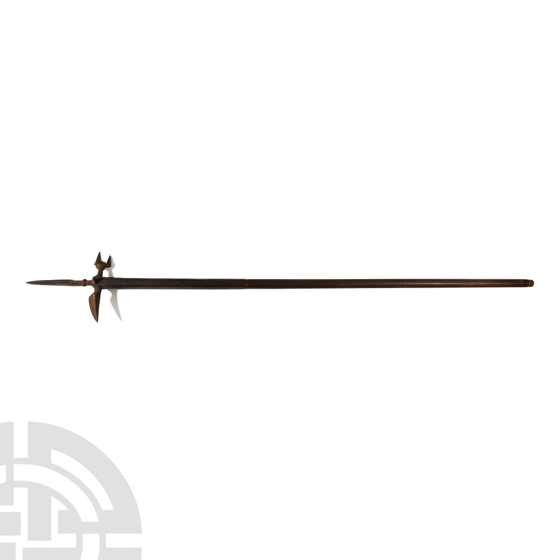 Ceremonial Polearm With Wooden Shaft Auction