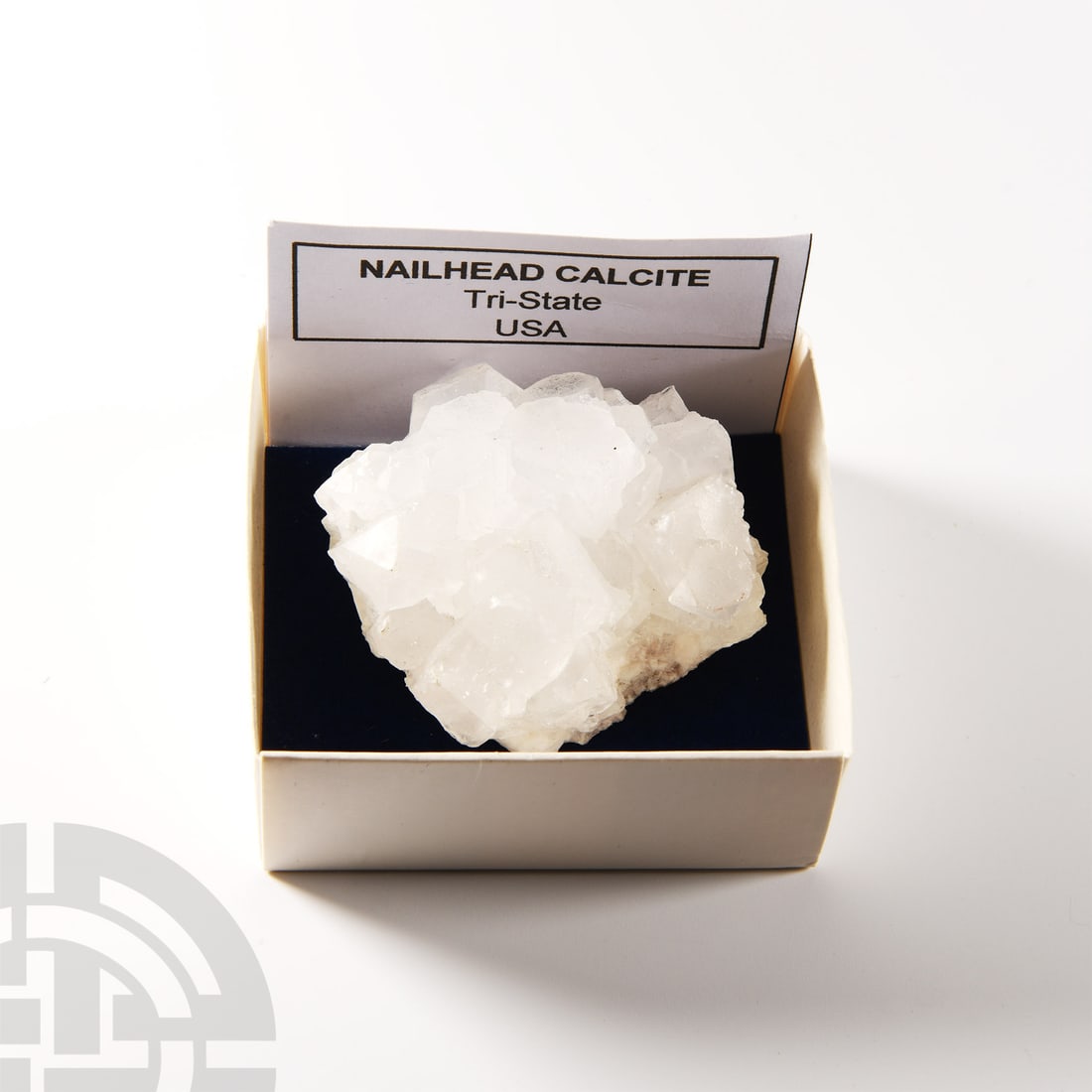 Natural History - Boxed Nailhead Calcite Mineral Specimen Auction