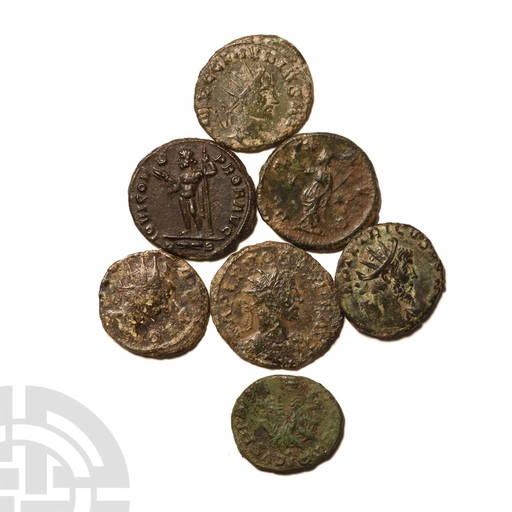 Ancient Roman Imperial Coins Mixed Ae Radiate Group [7]