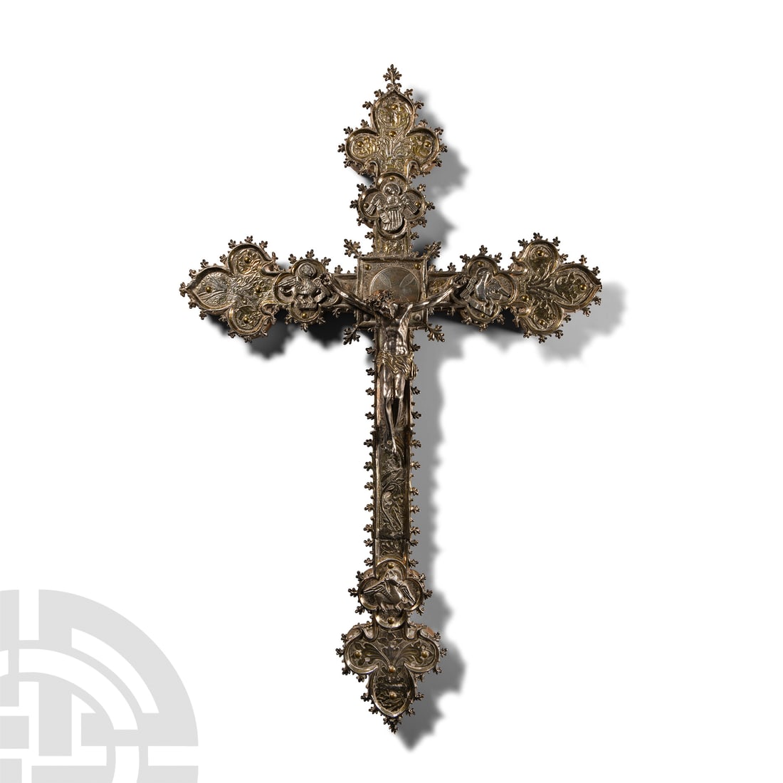 Spanish Silver-gilt Cross With Corpus Christi Auction