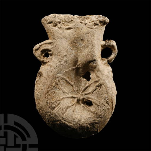 Medieval 'somerset' Lead Pilgrim's 'holy Water' Ampulla