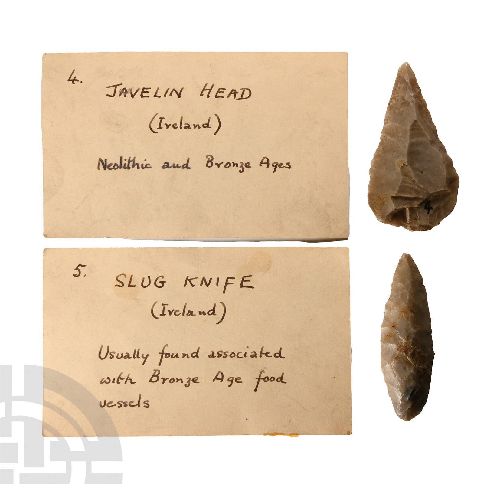 'the General Sir George Cockburn' Stone Age Flint Slug Knife And ...