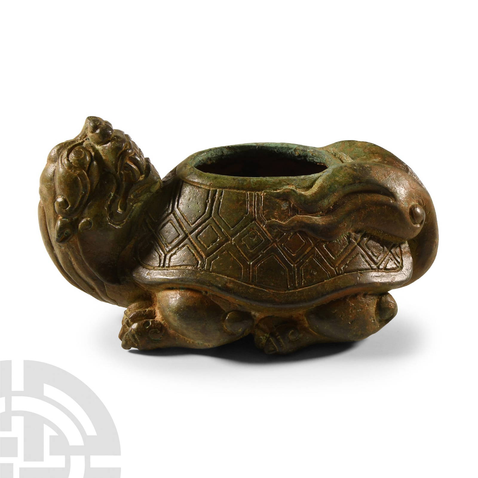 Han Style Bronze Vessel Depicting A Mythological Creature Auction