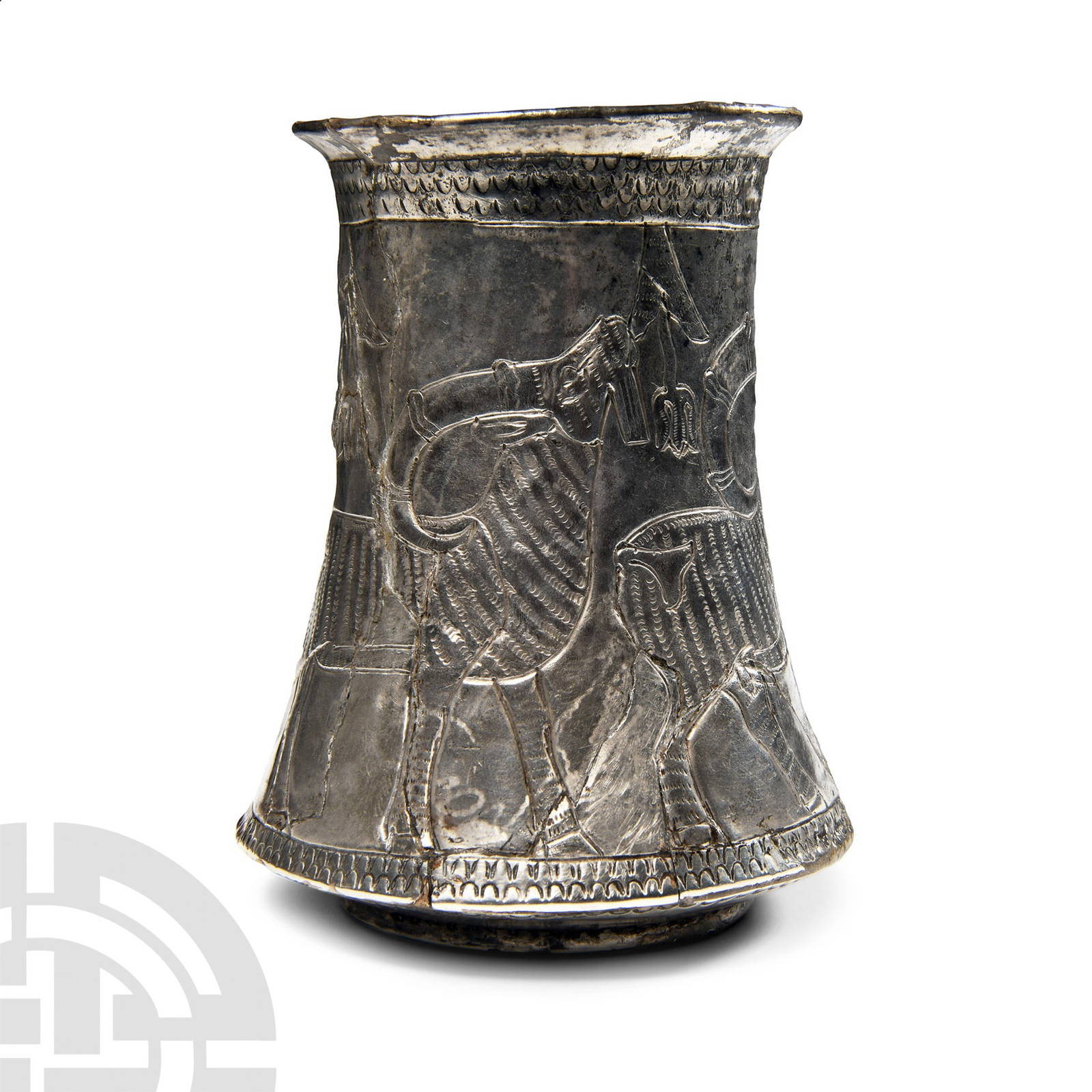 Elamite Silver Beaker With Three Ibexes Auction