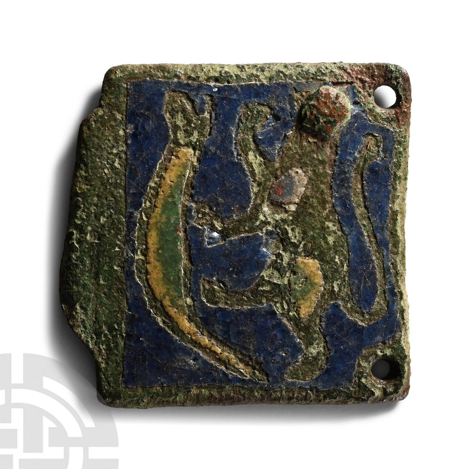 Medieval Knight's Bronze Limoges Buckle Plate With Rampant Lion ...