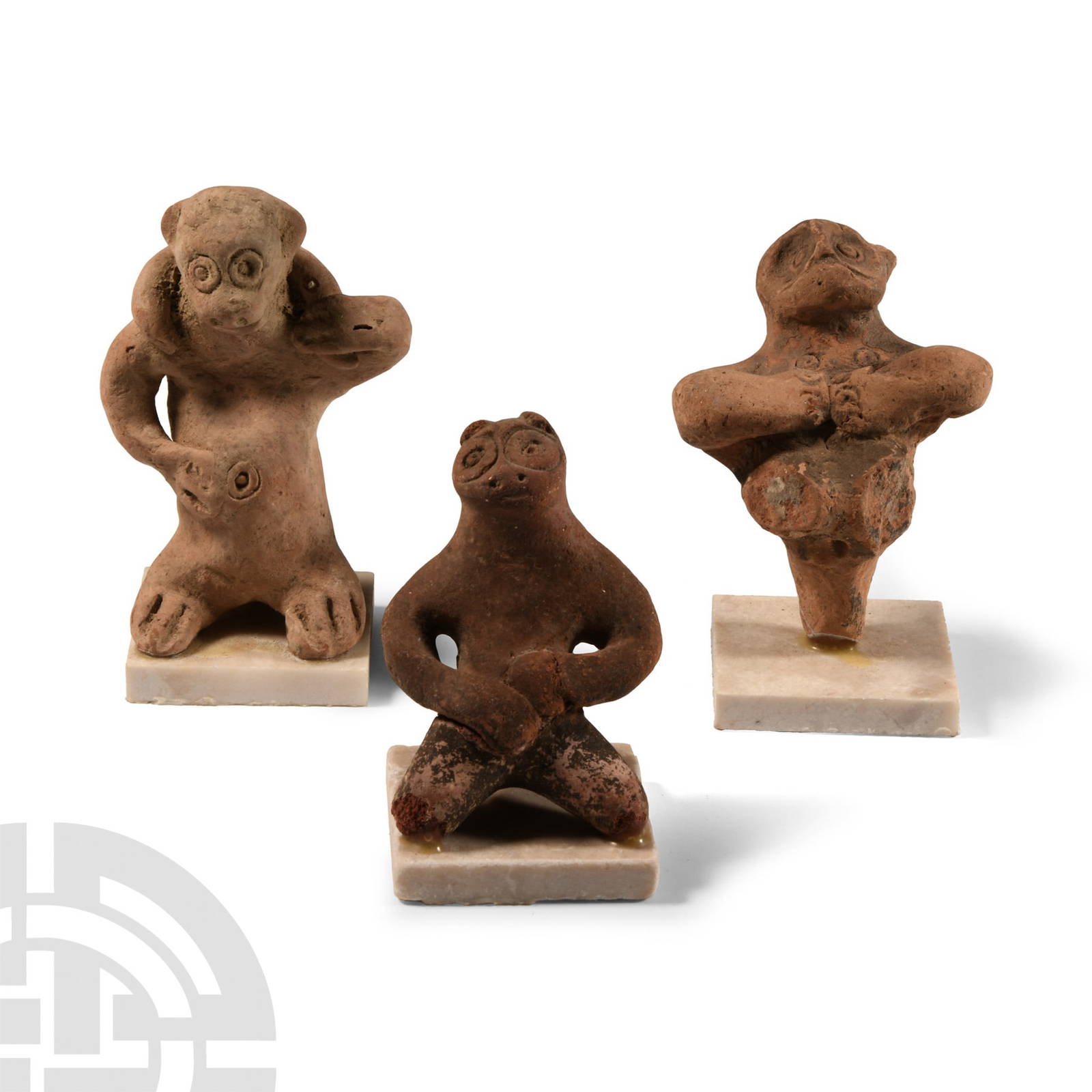 Indus Valley Terracotta Monkey Figurine Group Auction