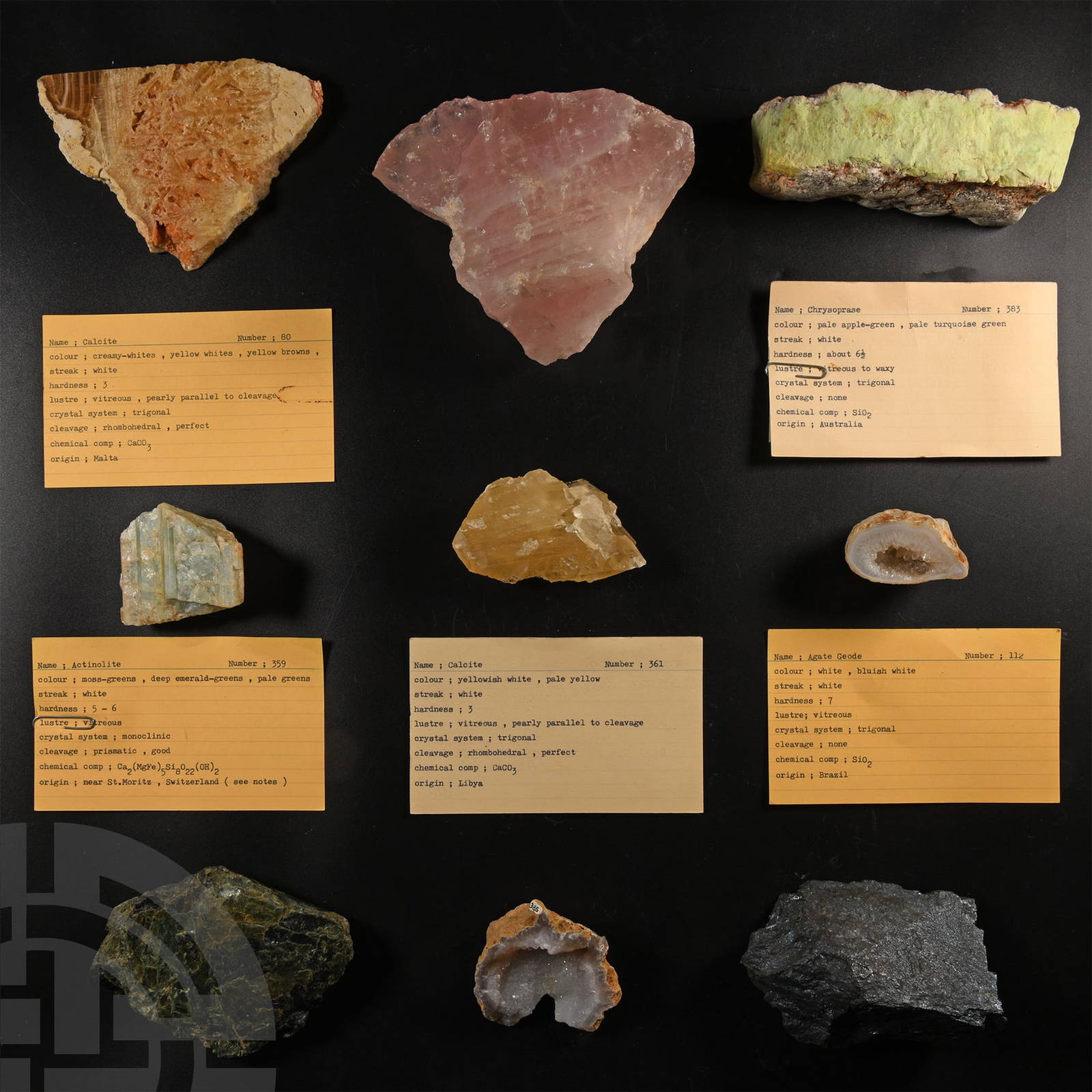 Natural History - Historic Mineral Specimen Collection. Auction