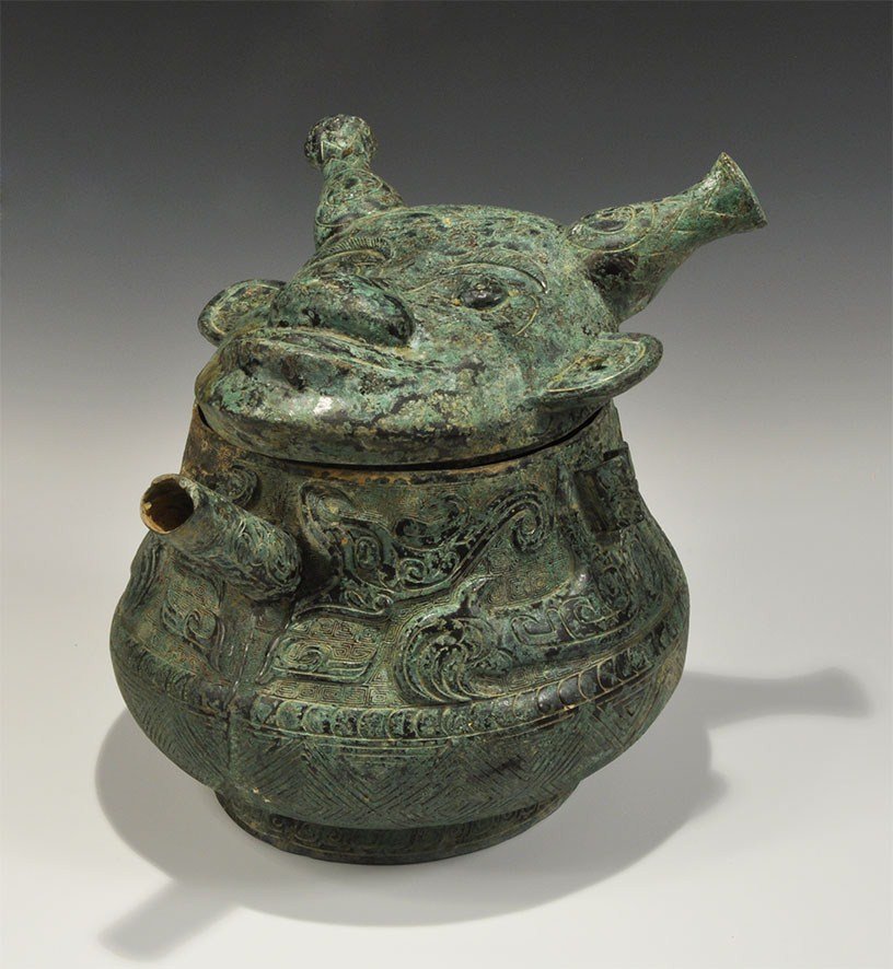 Chinese Style Large Bronze Cooking Pot