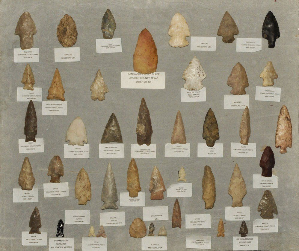 Stone Age North American Stone Arrowhead Collection