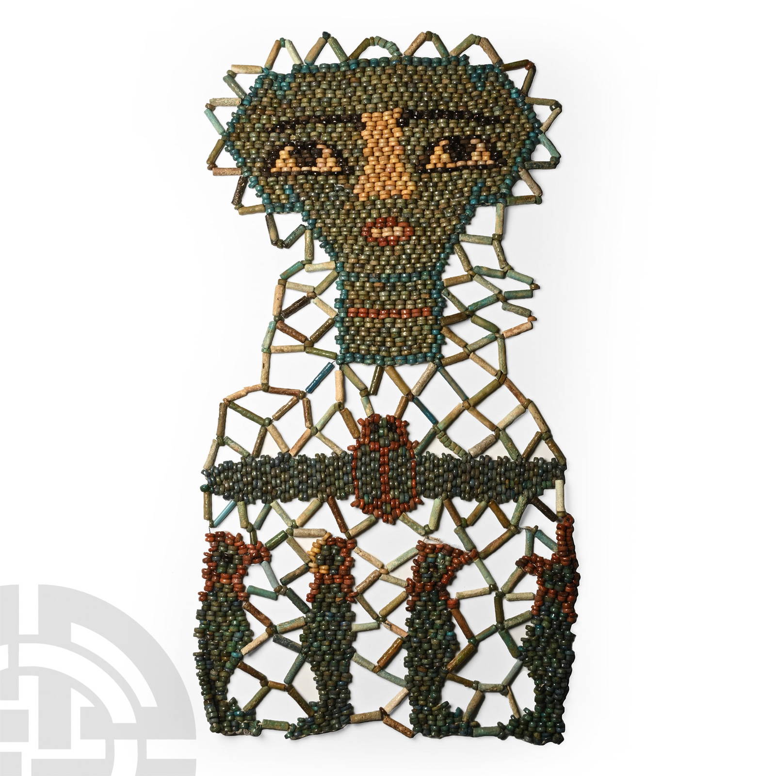 Egyptian Faience Bead Mummy Face Mask Auction