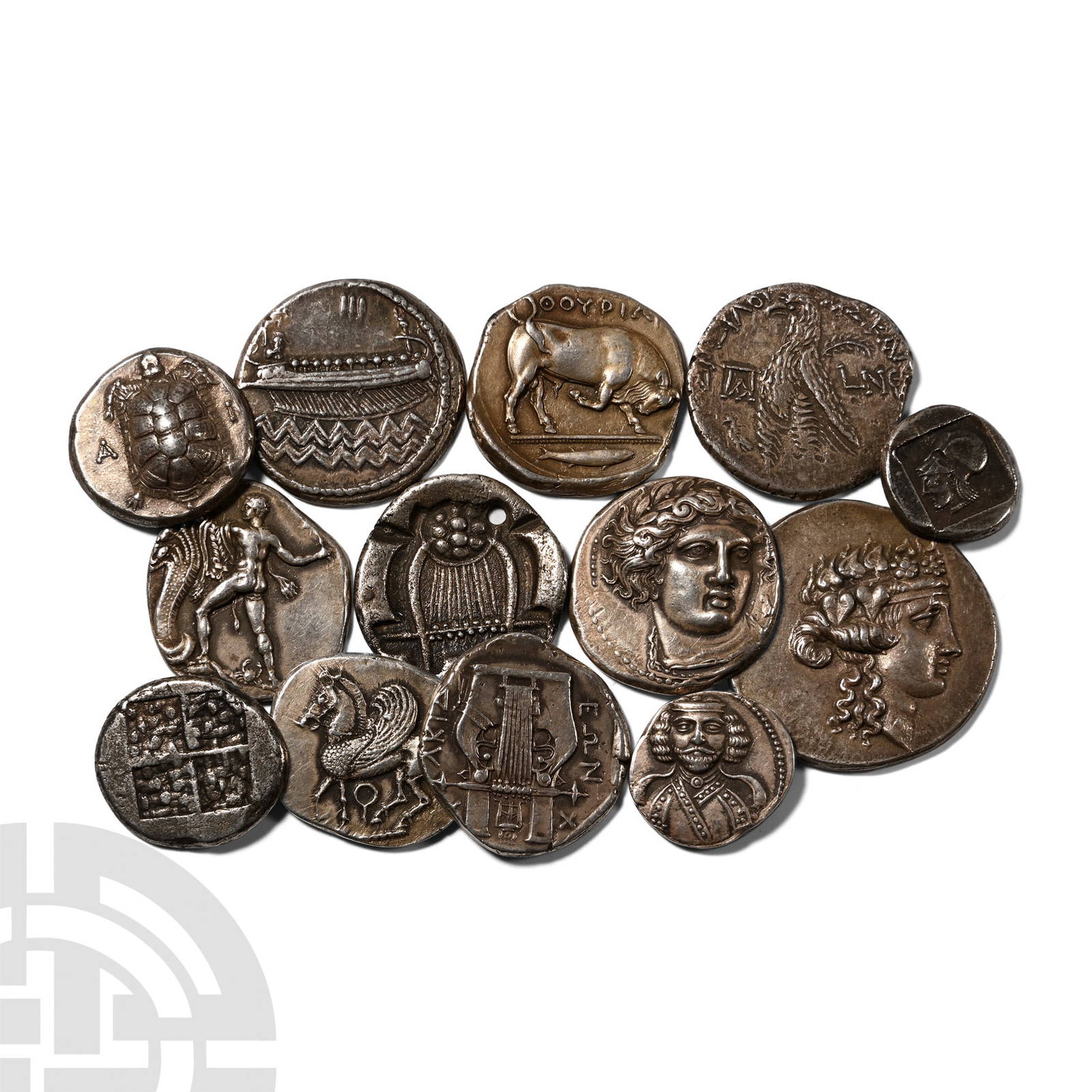 Group Of Thirteen [13] British Museum Electrotype Planchets Of Greek ...