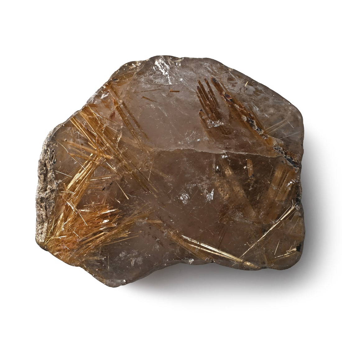 Historic Cut And Polished Rutilated Quartz Crystal Mineral Specimen Auction