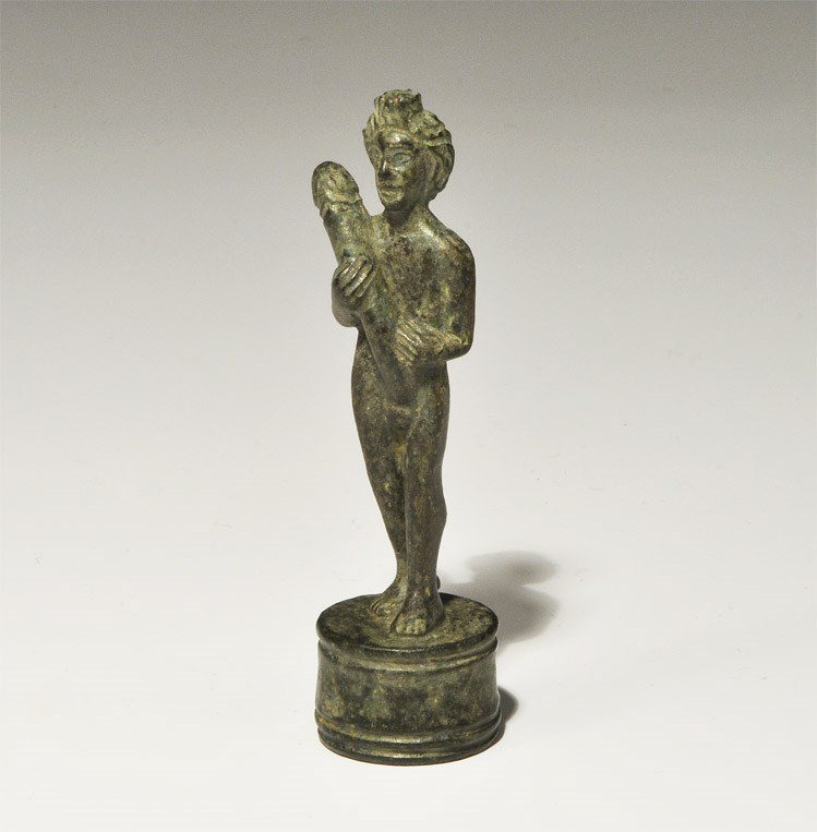 Roman Bronze Priapus Statuette