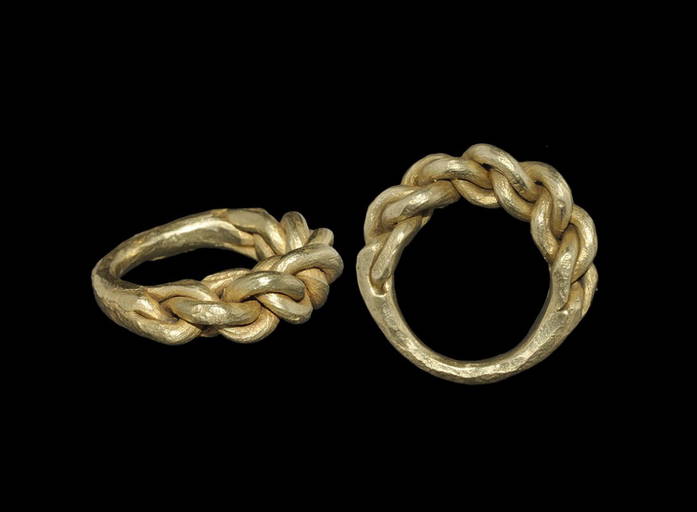 Viking Heavy Gold Plaited Ring