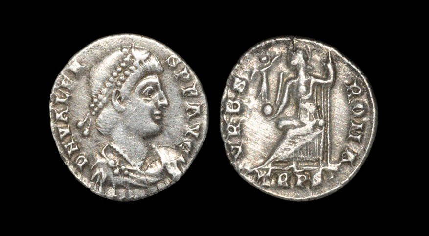 Ancient Roman Imperial Coins Valens Roma Siliqua