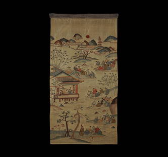 Chinese Embroidered Kesi Panel With Dragons