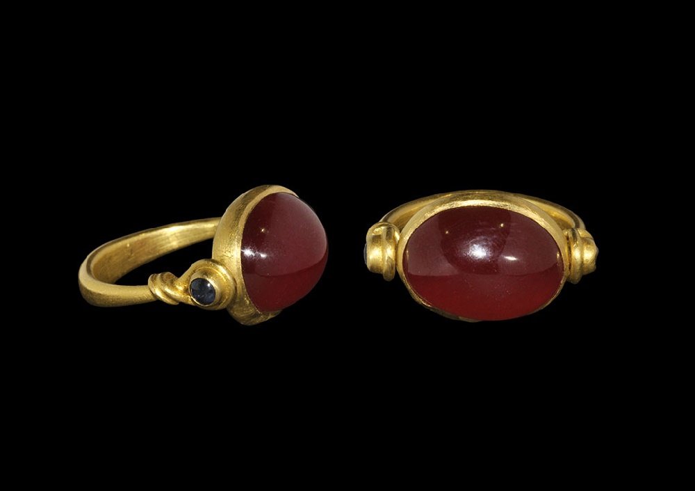 Greek Gold Swivel Ring with Ruby and Sapphires - Dec 01, 2015 ...