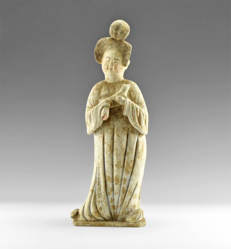 Chinese Court Lady with Dog