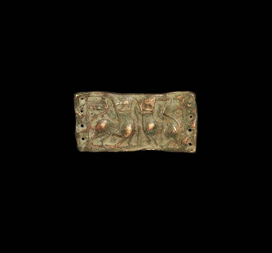 Medieval Belt Mount With Crowned Lions