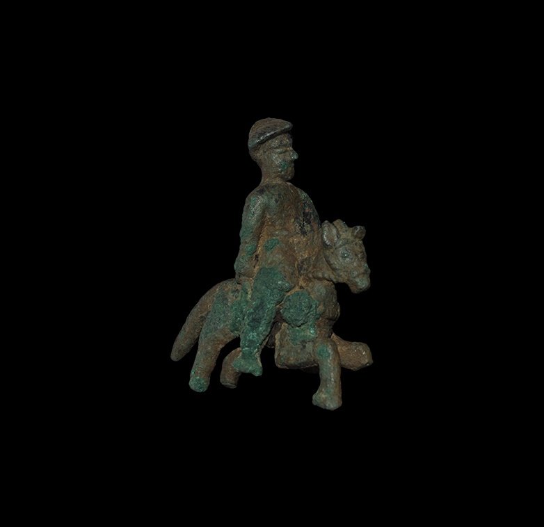 Western Asiatic Parthian Horse And Rider Statuette