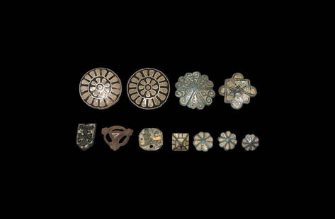 Medieval Enamelled Mount Group