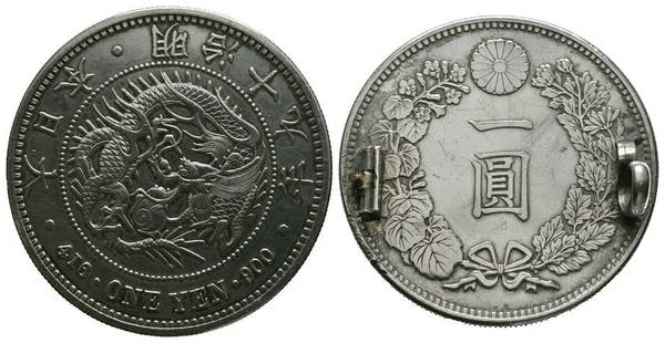 1882 Japan Silver 1 Yen Dragon Coin