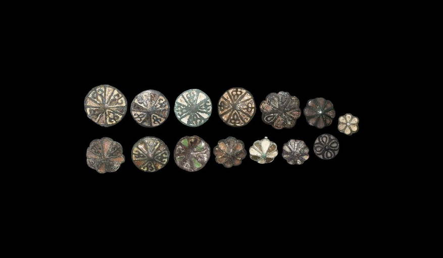 Medieval Enamelled Mount Group