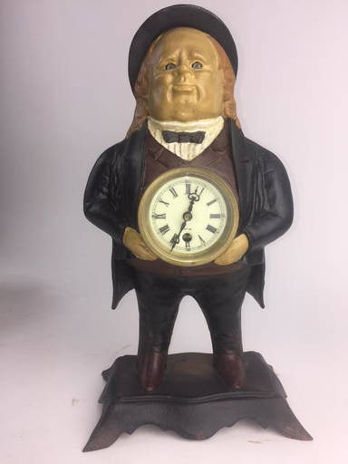 Bradley & Hubbard John Bull Moving Eyes Clock