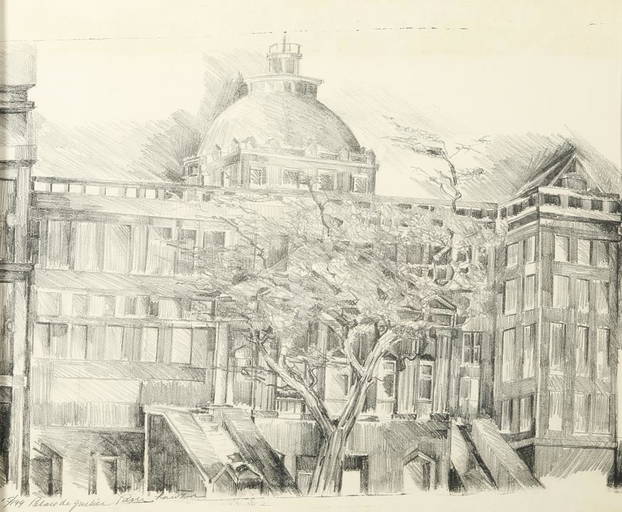 FRAMED FRENCH LITHOGRAPH OF A BUILDING - Jul 25, 2021 | Artingstall ...