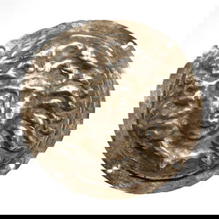 Roman Silver Phalera Plaque With Head Of Medusa, 2nd Century A.d.