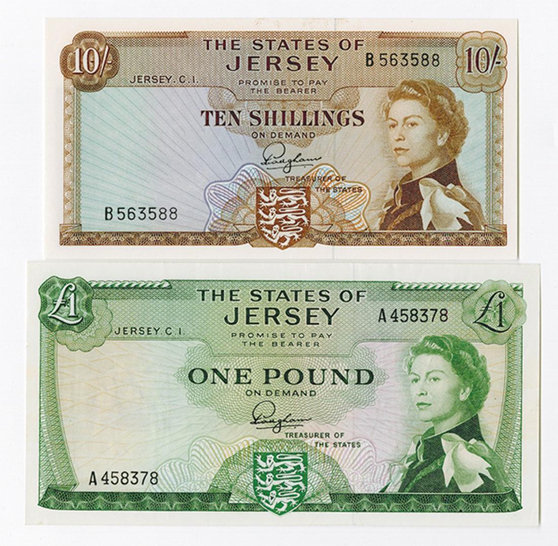 States Of Jersey, 1963, Banknote Pairing