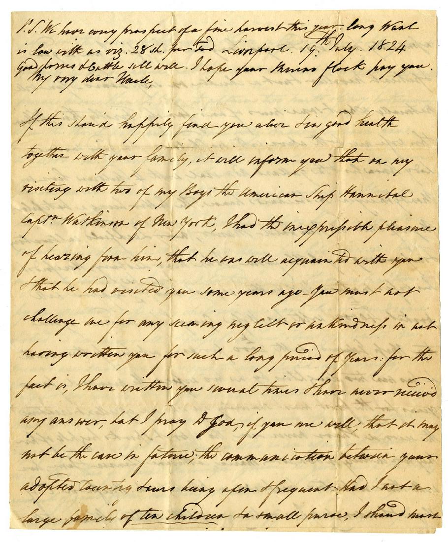 Letter From England Given To The Captain Of The U.s.s. Hannibal And ...