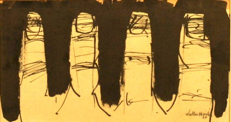 Walter Hook (1919 1989), Woodcut,