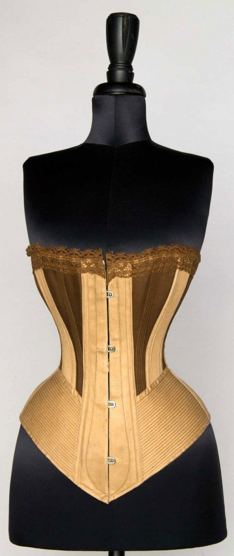 TWO-TONE SPOON BUSK CORSET, 1875-1895 - Apr 17, 2013 | Augusta Auctions ...