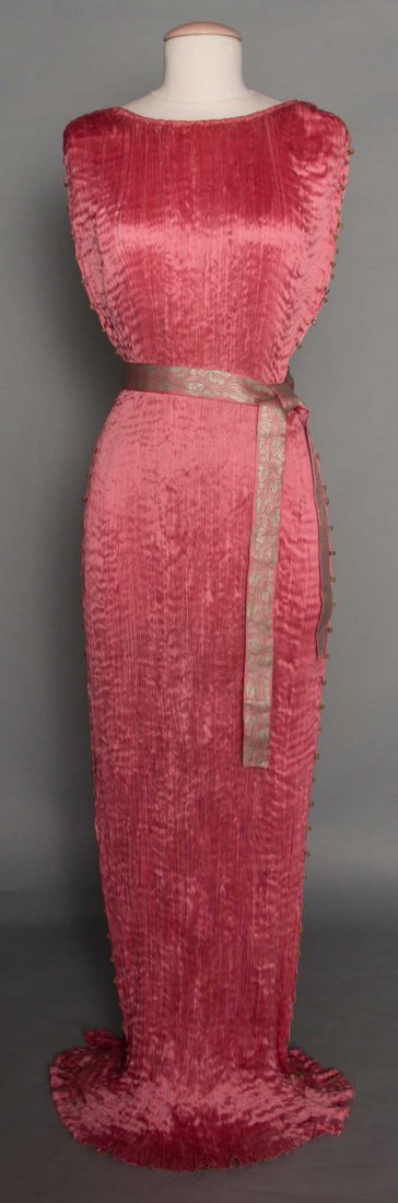 FORTUNY DELPHOS GOWN & BOX, 1910-1920