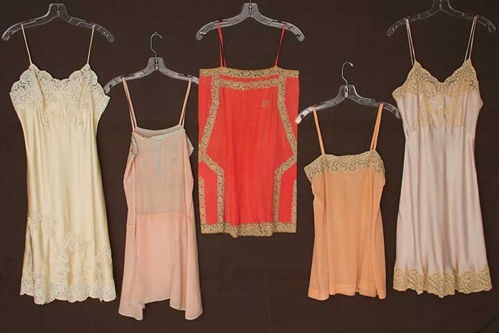 Five Silk Slips & Step Ins, 1920 1930s