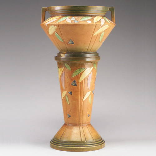 Roseville Futura Jardiniere And Pedestal Roseville Futura Jardiniere And Pedestal