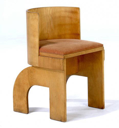 Gerald Summers Barrel Back Birch Veneer Side Chai