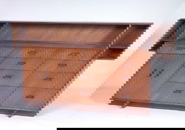 Frank Lloyd Wright/henredon Bleached Mahogany Buff