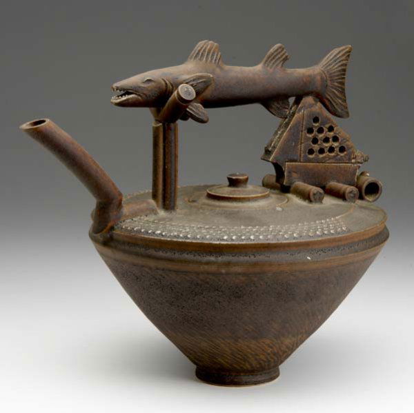 423: TIM MATHER Glazed stoneware teapot with fish handl - Oct 27, 2007 ...